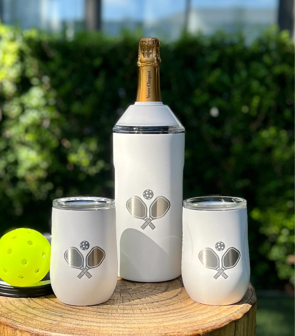 Limited Edition Pickleball Wine Set In White – Lucy's Market