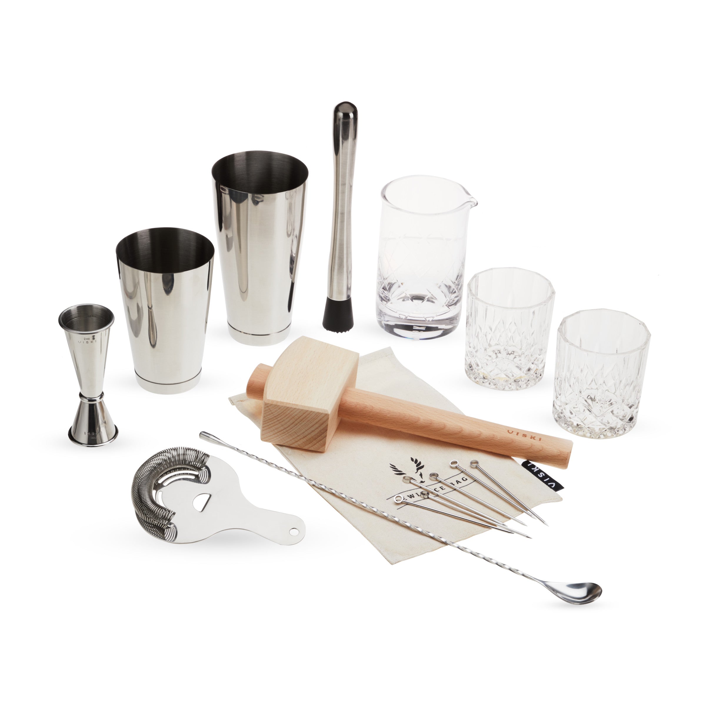 17-Piece Stainless Steel Barware Set – Lucy's Market