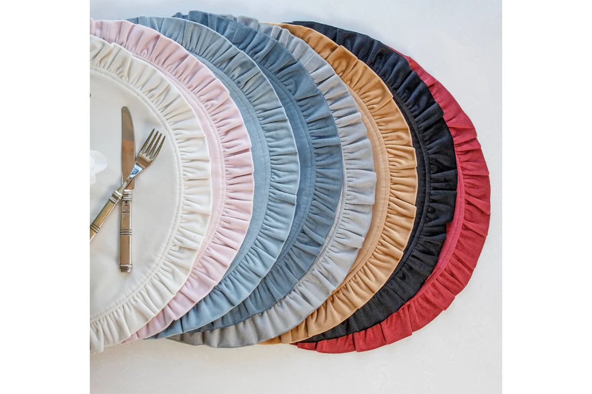 Velvet Ruffled Placemat` – Lucy's Market